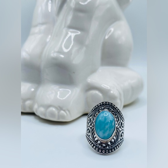 Jewelry | Nwt Bali Legacy Larimar Ring In Sterling Silver Ring | Poshmark